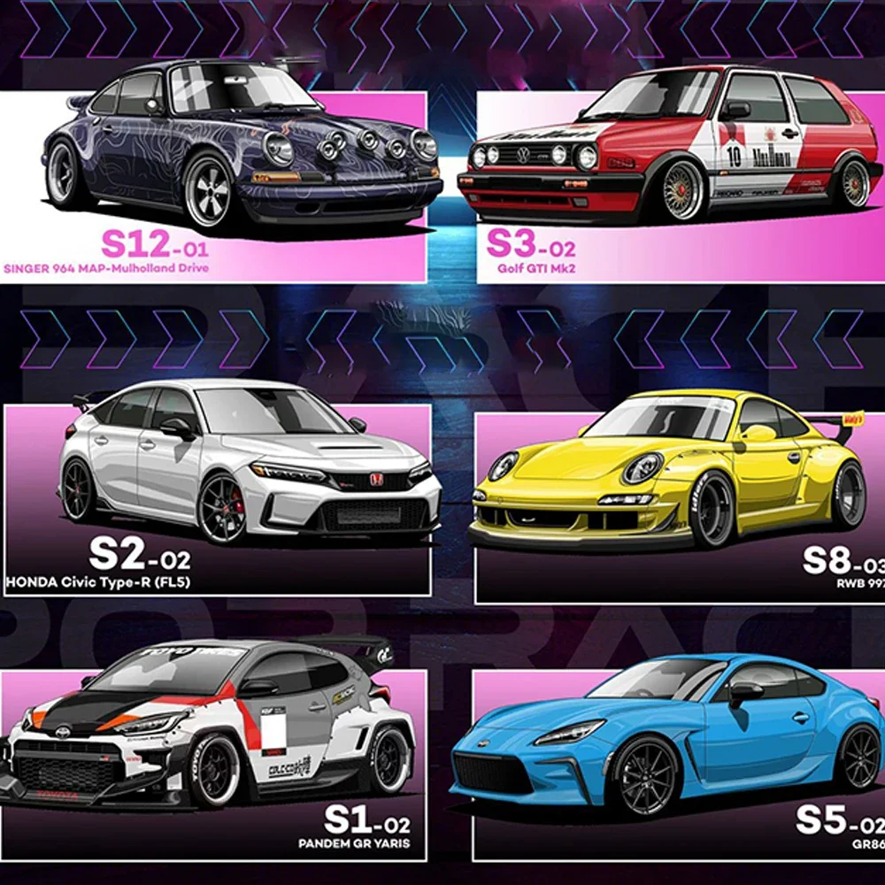 Xcartoys 1:64 Diecast Model Car Collection - GT Mk2, 997 Stagea, R34 ...