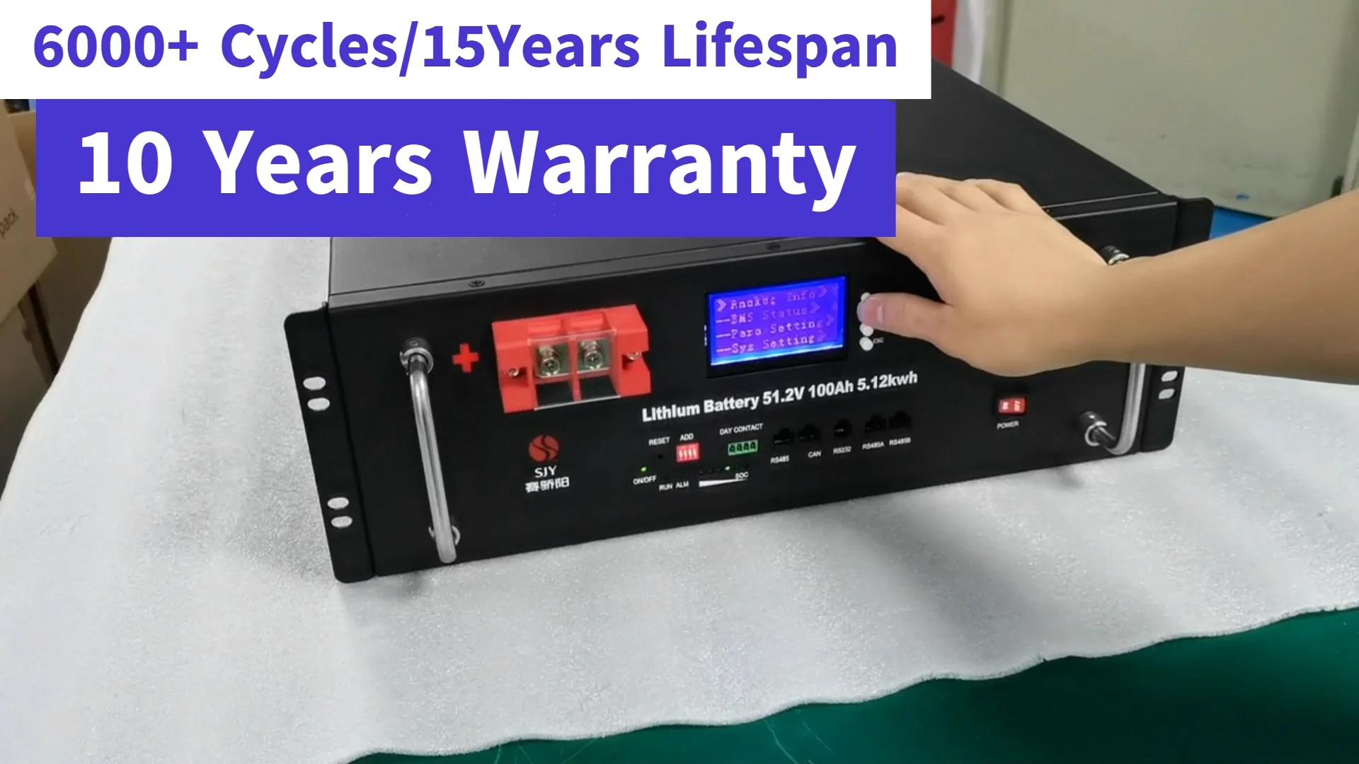 Tax Free / Free Ship Lifepo4 48v 100ah 24v 200ah Rack Mount 5kwh ...