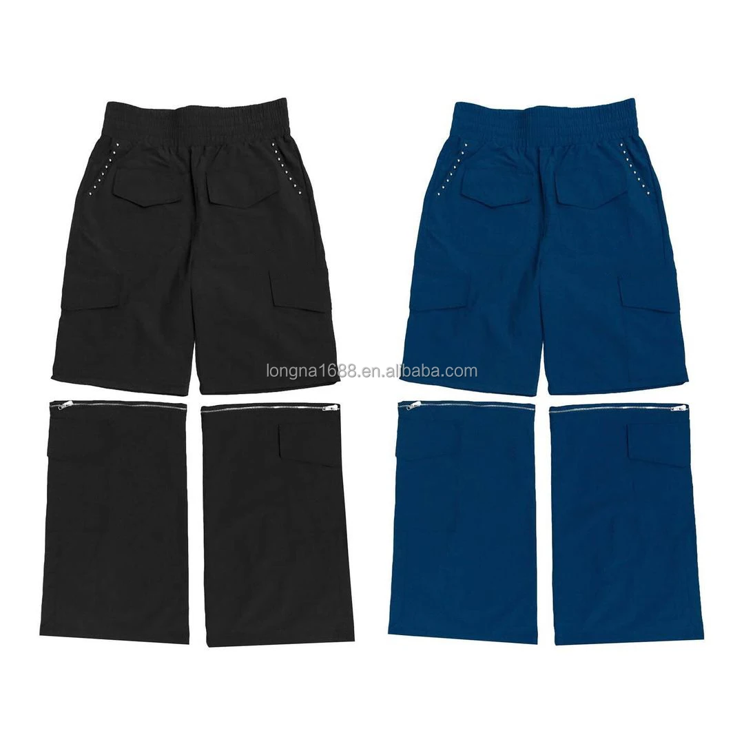 OEM Streetwear Baggy Pants Custom Men Track Pants Detachable Zipper ...