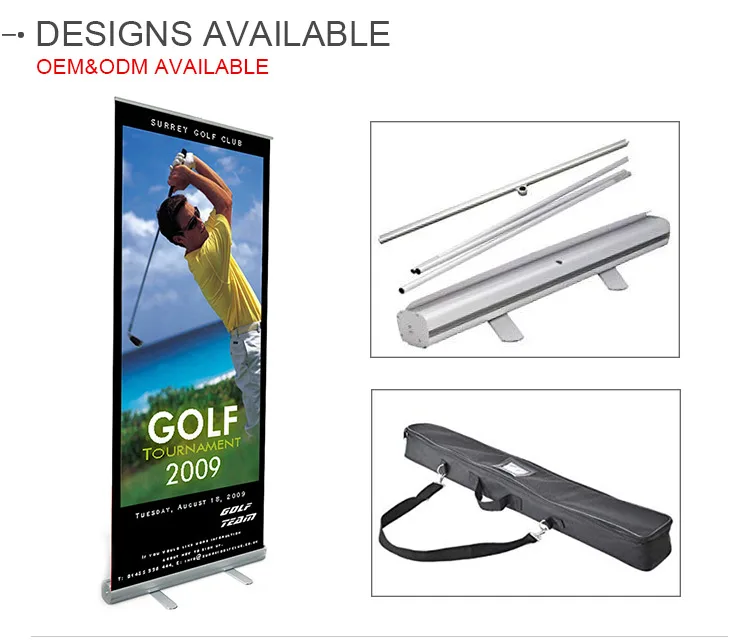 Retractable Roll up Poster Banner Stand - Portable & Durable