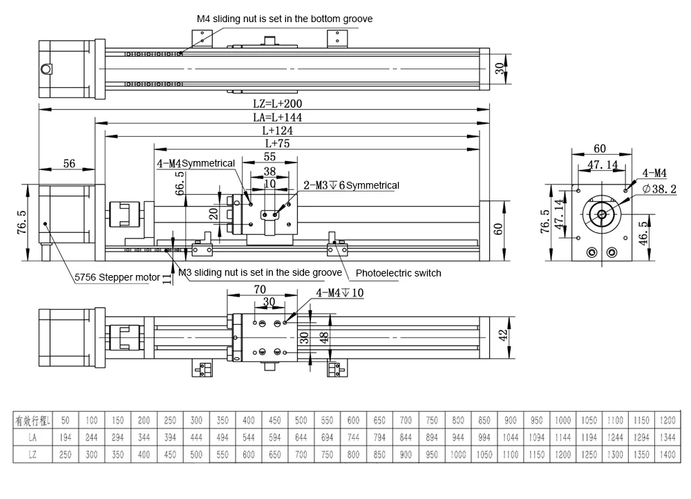 RXSN40XYZ-L Linear Module - Precision Gantry CNC Actuator