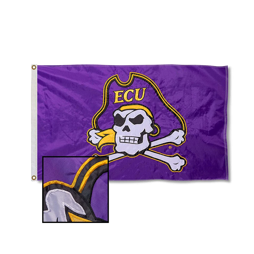 East Carolina Pirates Flag East Carolina Pirates Embroidered And ...