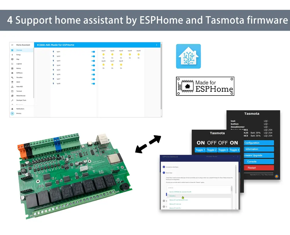 KC868-A8S Esp32 with Relay Board - Smart and Versatile