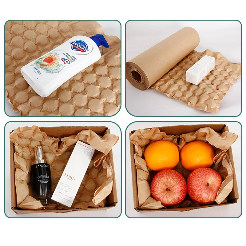 100% Biodegradable Kraft Paper Air Cushion for Packaging