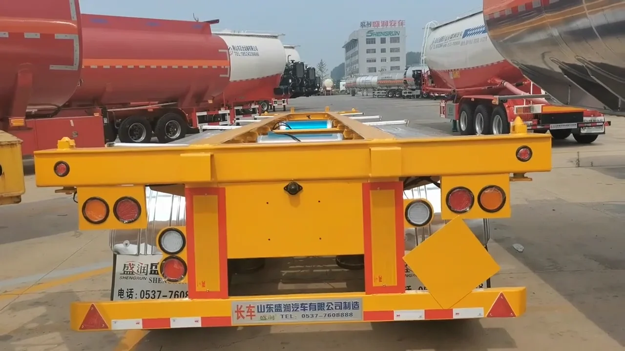 20feet 40ft Container Frame Skeleton Chassis Semi Trailer With ...