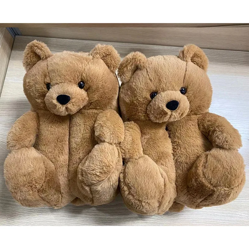 Custom Indoor Outdoor Teddy Bear Plush Slipper Oem Rainbow Teddy Bear ...
