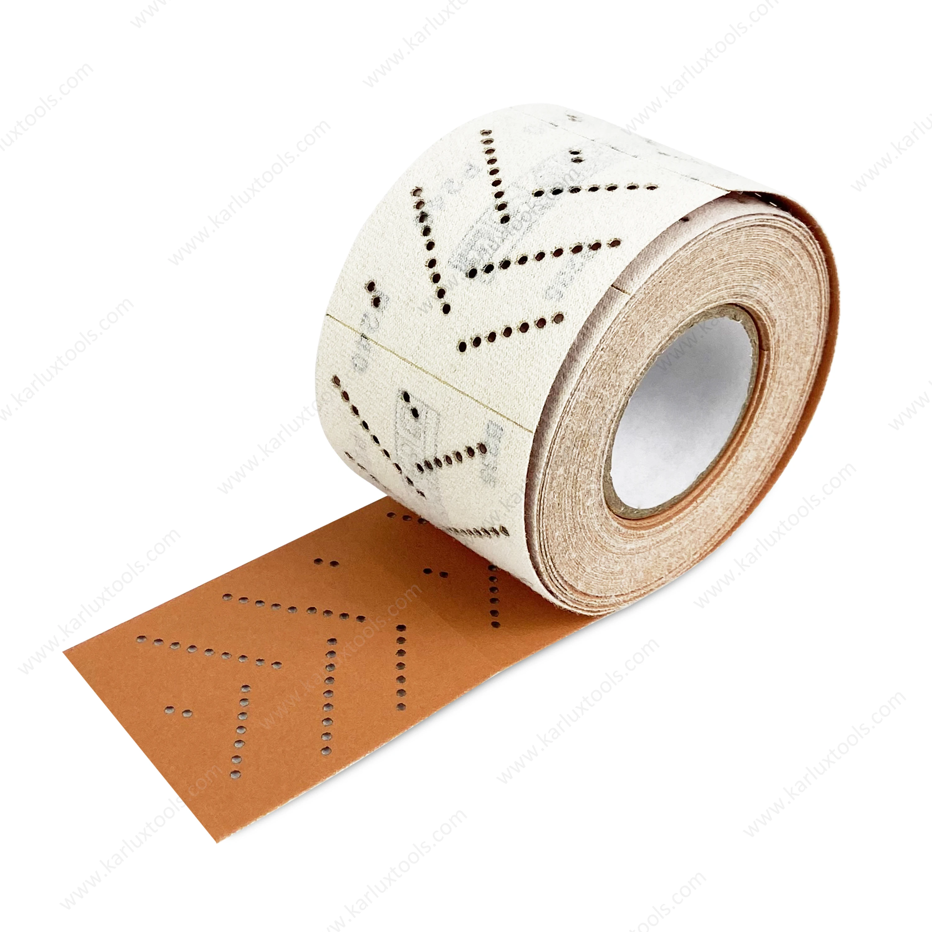 Orange Sandpaper Roll V-shaped Holes Sanding Paper Grit P60-800 Square ...