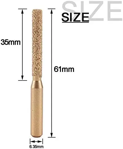 2Pcs 1/4'' Shank Straight Brazed Diamond Profile Wheel Router Bit for ...