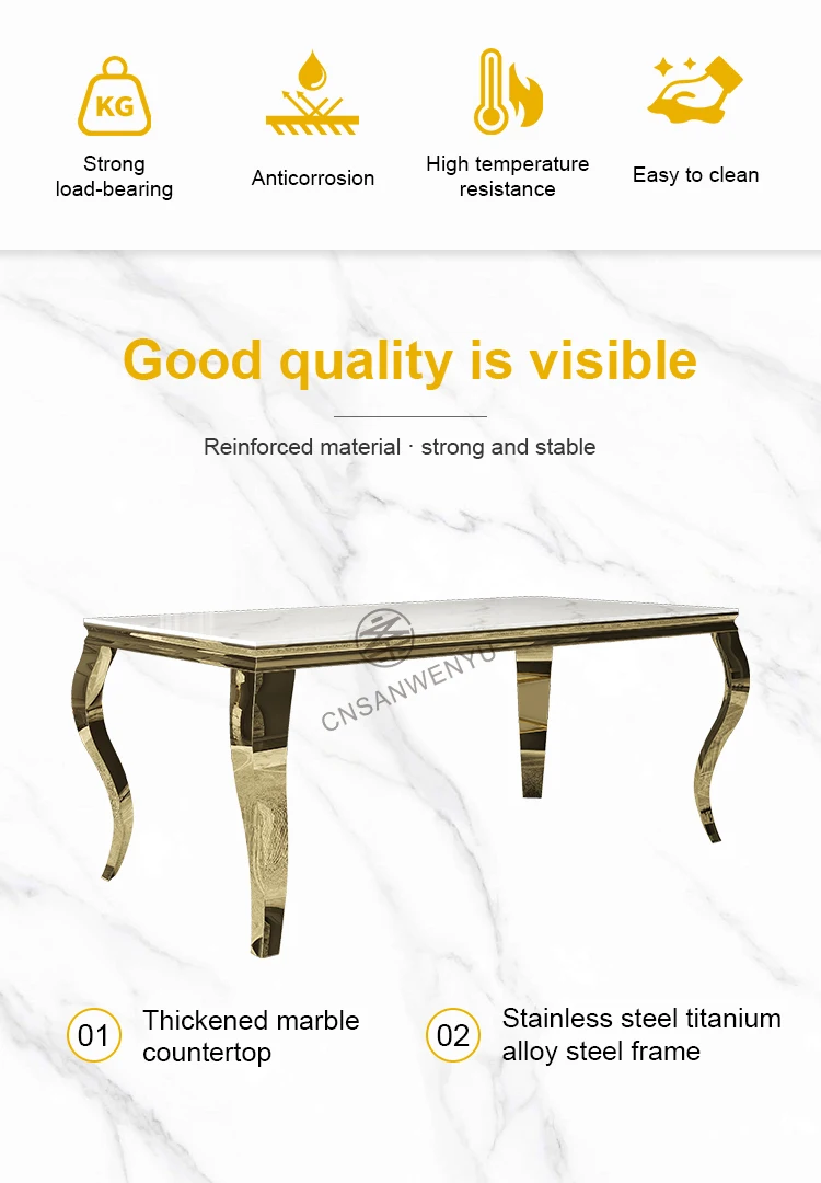 Cheap Commercial Luxury Gold Wedding Glass Table Stainless Steel ...