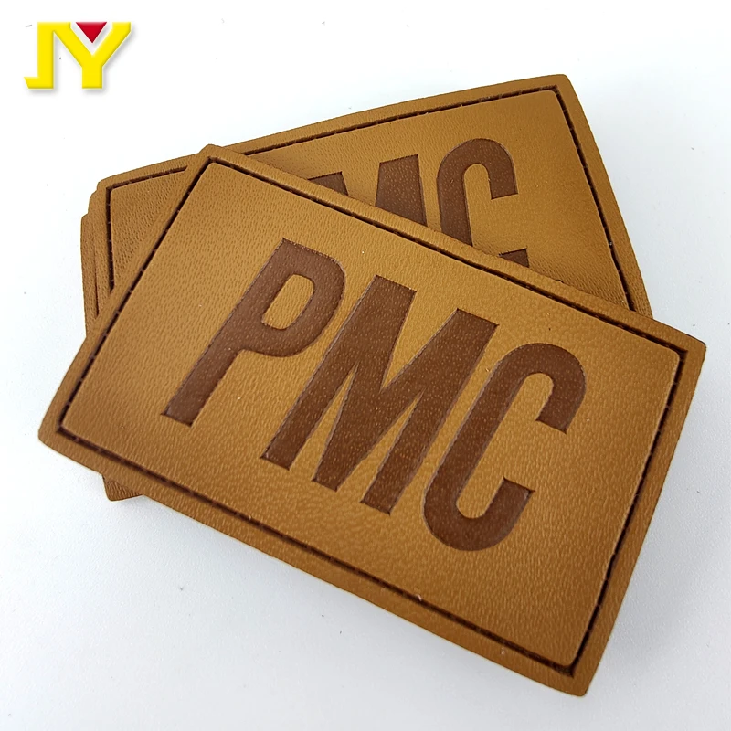 Custom Laserable Leatherette Hat Rectangle Patches Iron On Leather ...