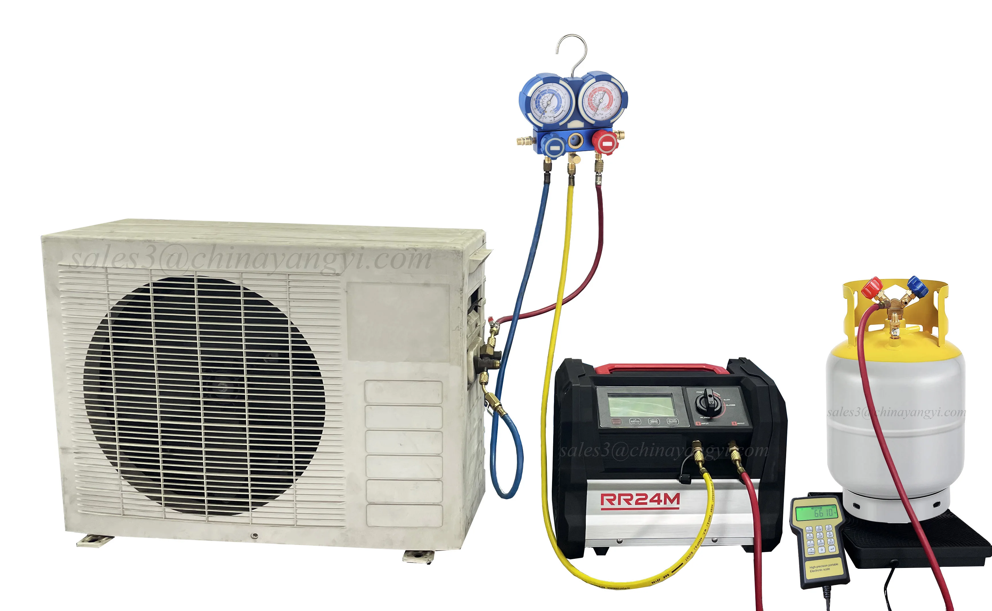 R32 R410A R134a Refrigerant Recovery Machine 1HP for AC & HVAC - OEM