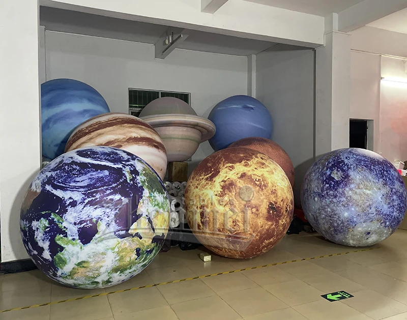 Zhenmei Inflatable Planets,Earth,Venus,Jupiter,Mercury,Mars,Saturn,Uranus,Neptune With Lights ...