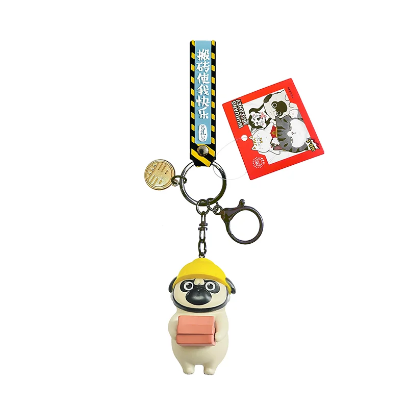 customized3D cute cartoon character keychain PVC animal keychain custom ...