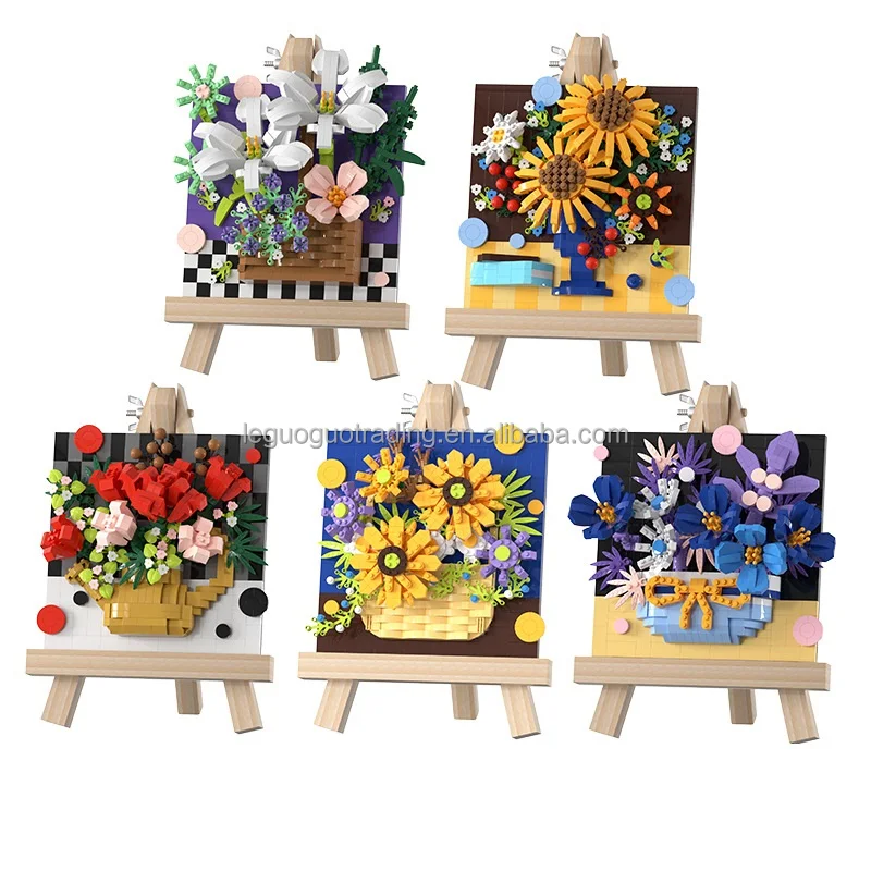 Nano Blocks Custom Toys Oil Painting Landscape Drawing Bricks Gift ...