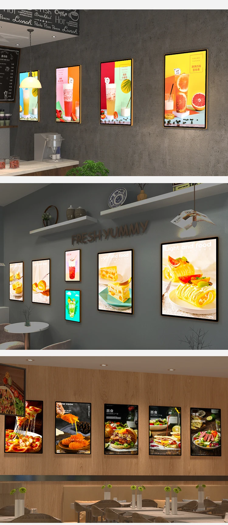 Aluminum Light Box Window Display A0/a1//a2/a3 Size Poster Frame Snap Ultra Thin Advertising ...