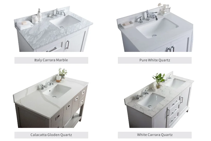 Prefabricated Home White Quartz Kitchen Countertop And Bathroom Quartz ...