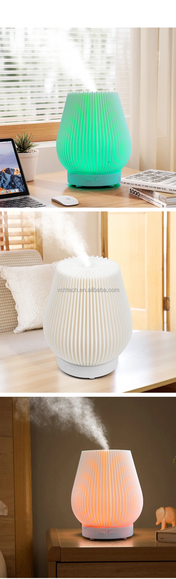 Luxury Table Lamp Ultrasonic Room Humidifiers Scent Machine Mist Maker ...