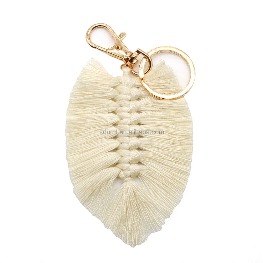 Leaf Tassel Key Chain Bohemian Beach Colorful Jewelry Accessories ...