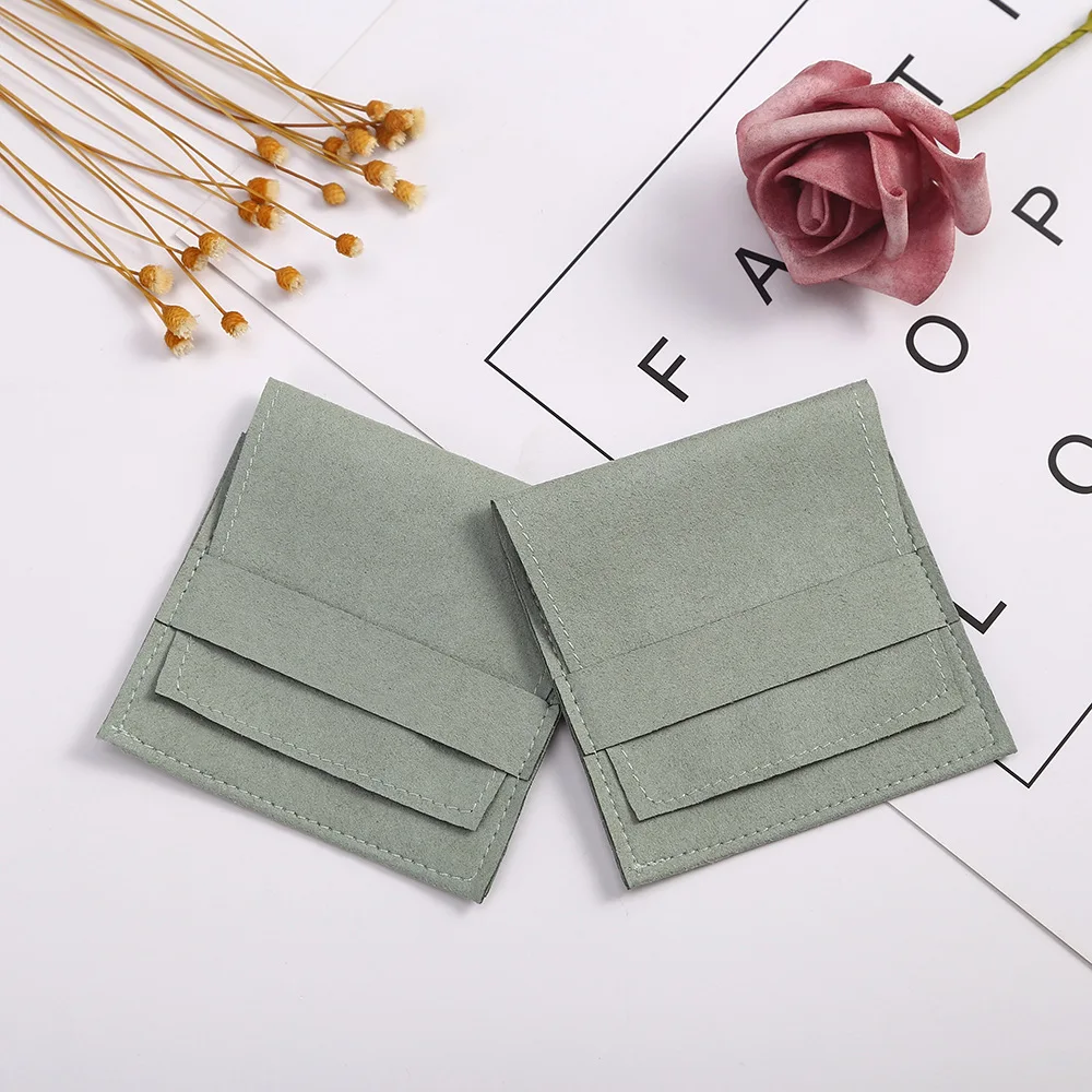 Custom Logo Suede Jewelry Earring Pouch Mini Colored Microfiber Jewelry ...