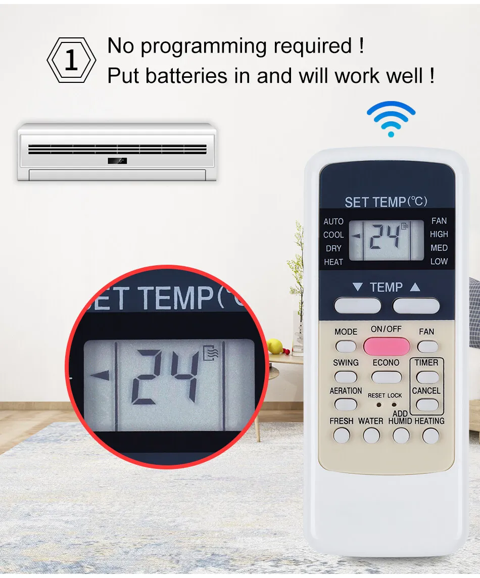 Ac Air Conditioner Condition Remote Control Replace Air Conditioning ...