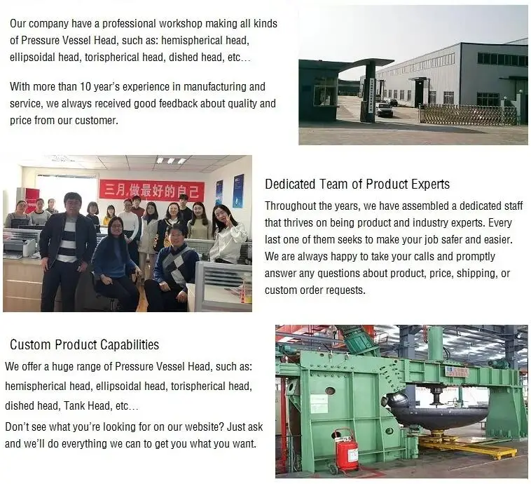 Pressure Vessel Tank Dish End Ellipsoidal Elliptical Hemispherical Head ...