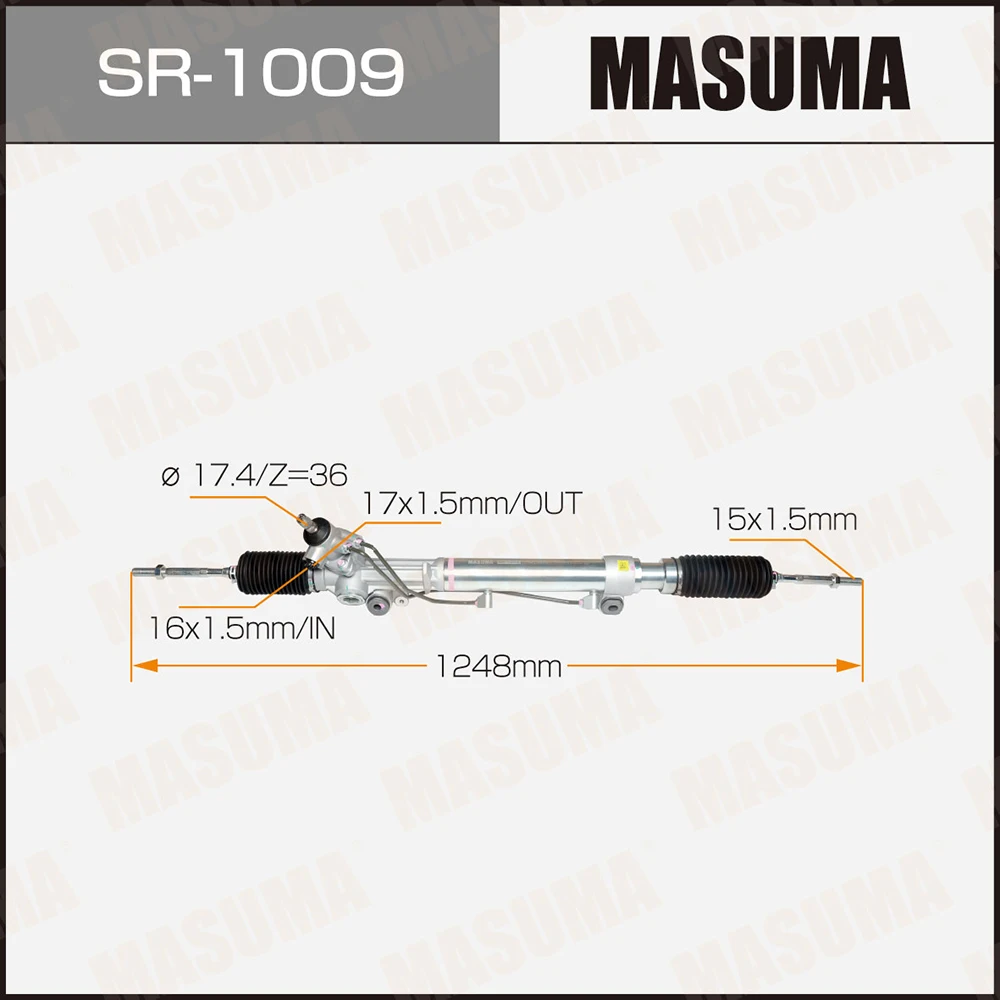 MASUMA SR-1009 Precision Machined Steering Rack Assembly Stable ...
