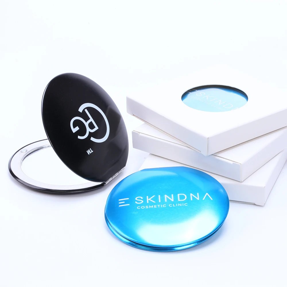 Round Compact Travel Mirror Metal Mini Compact Mirror Custom Compact ...