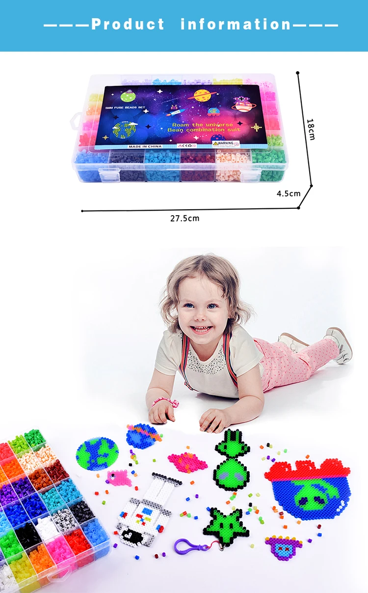 Colorful Intelligence Handmade Puzzle Fuse Beads 5mm Educational Toys ...