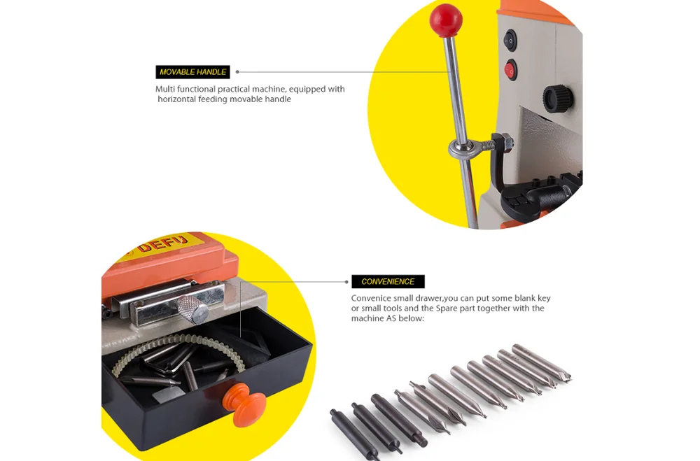 Defu 368a Vertical Key Cutting Machine 180w For 110v And 220v Key ...