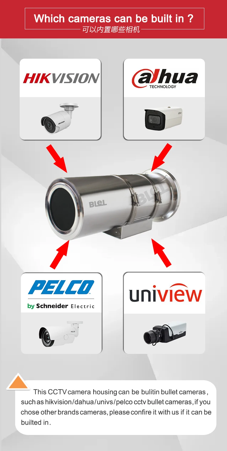 304/316 Stainless Steel Explosion-Proof CCTV Camera Housing