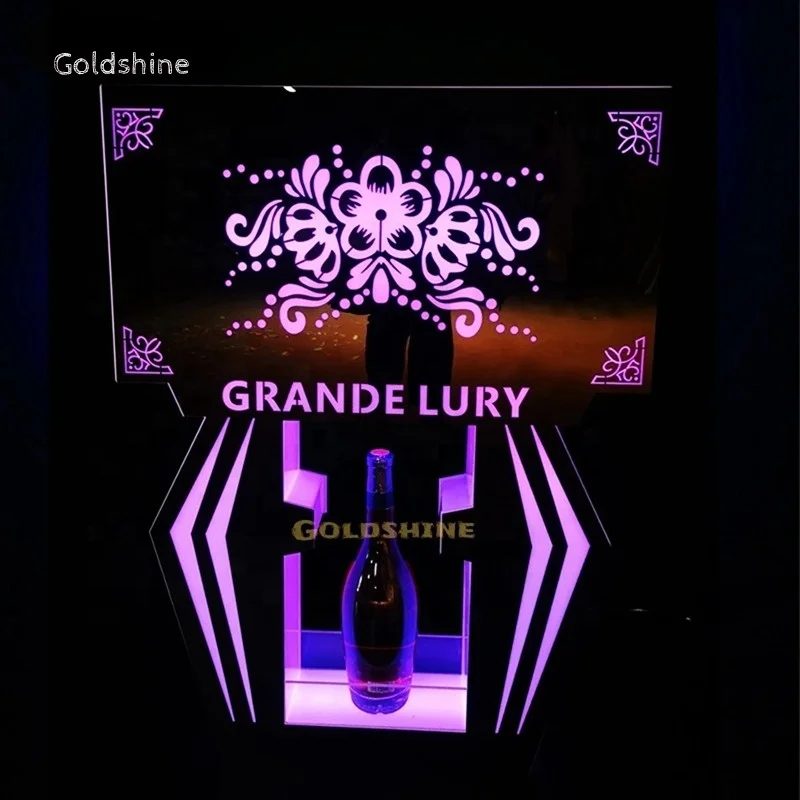 Mini LED Acrylic Sign Luminous Bottle Presenter Display for Scrolling ...