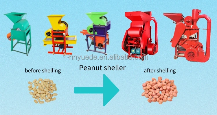 500kg -1000kg Small Gas Groundnut Sheller Peanut Shelling High ...