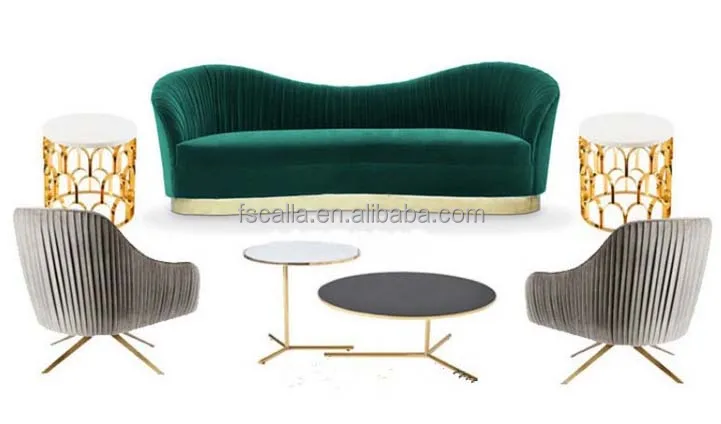 Modern Loveseat Velvet Romantic Wedding Sofa for Living Room Events ...