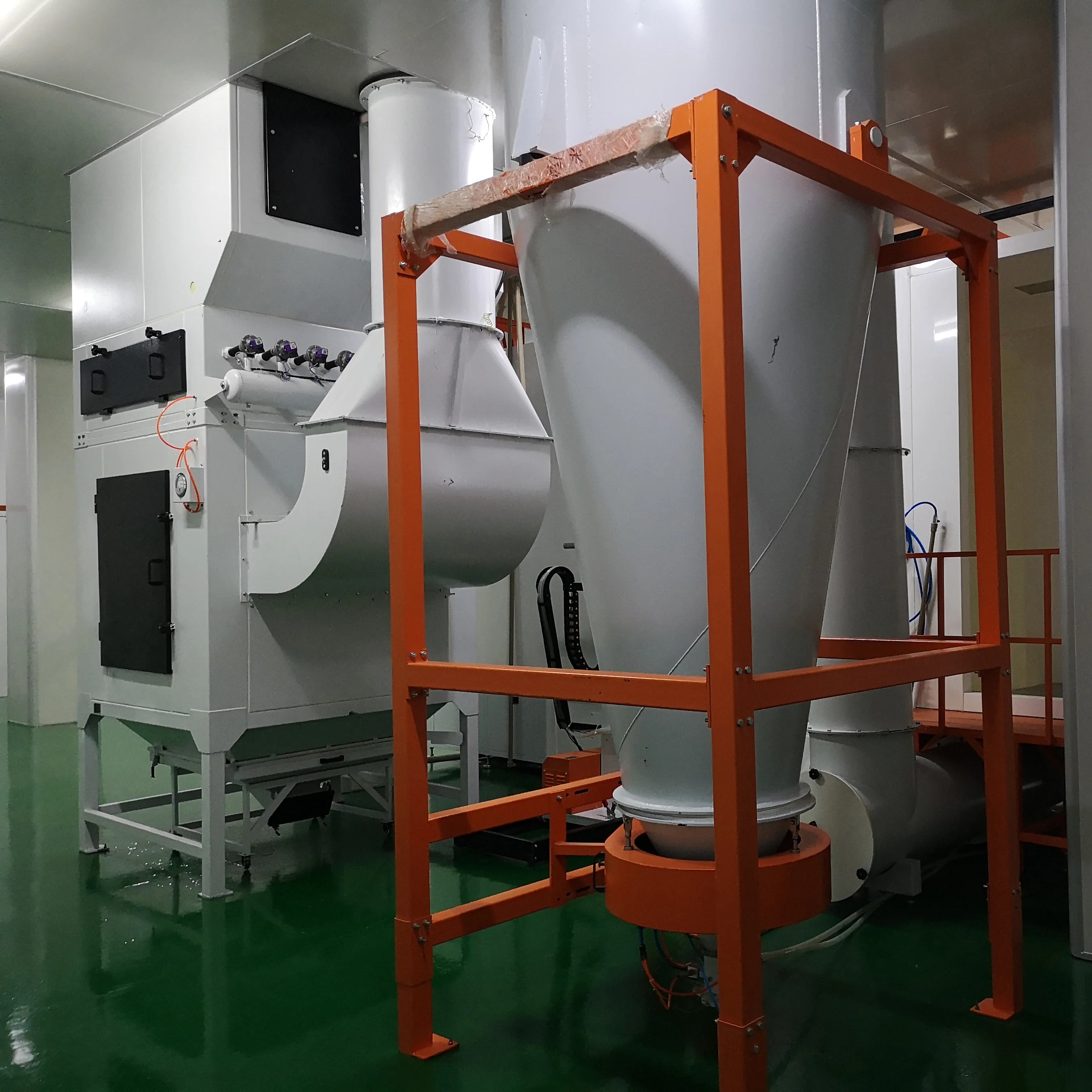 Haztek Automated Powder Coating Booth with Cyclone Recovery System ...