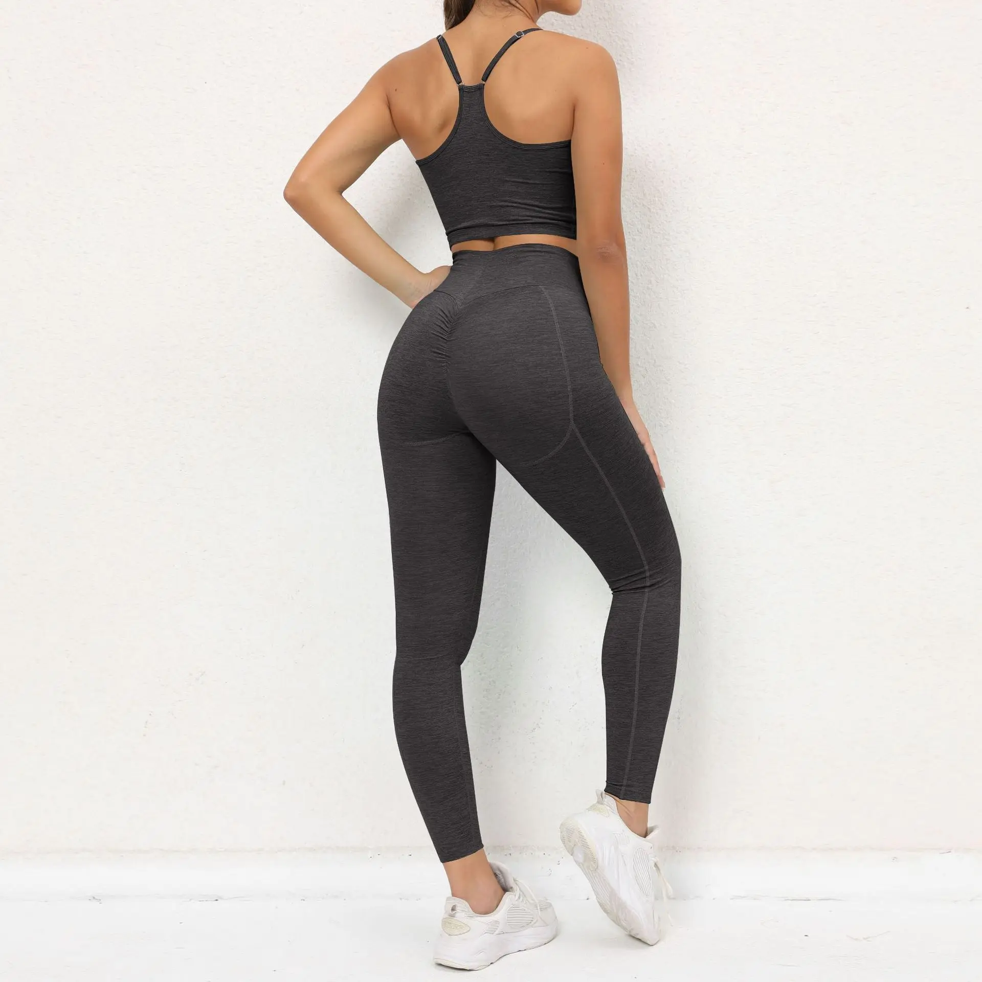 Hot Sexy Fitness Suit Workout Yoga Set For Women 2 Pieces Yoga Bra And