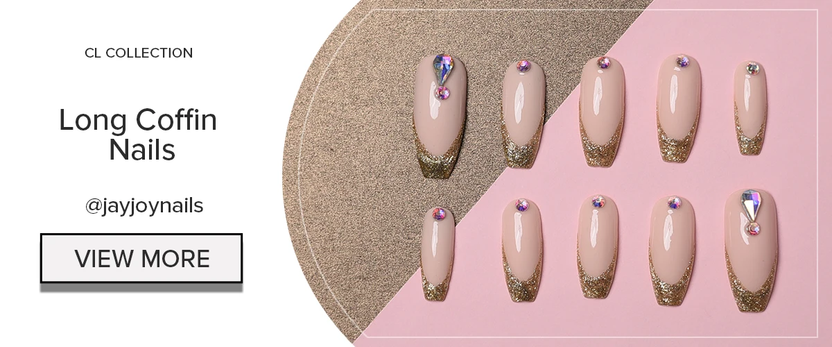 Omg Pearl Shiny Pinky Glittery Extra Long Stiletto Faux Ongles Press On ...