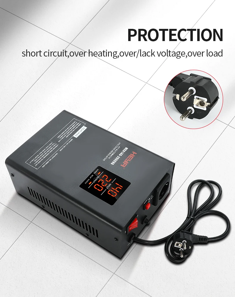 Wall Mounted Mra-2000va Digital Cpu Control Relay Type Ac Automatic ...