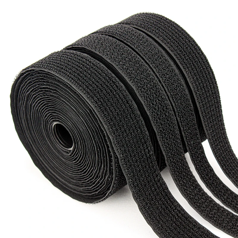 Alibaba.com: Black Nylon Hook Loop One Side Customized Fastening ...