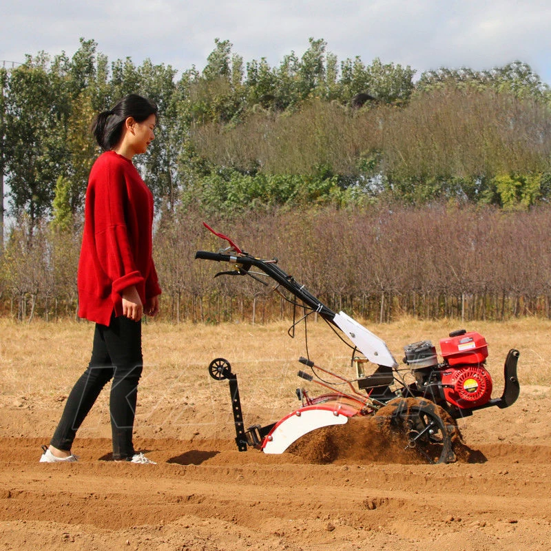 4 Wheel Self-Propelled Rotary Tiller Cultivator Diesel Multi-Function ...