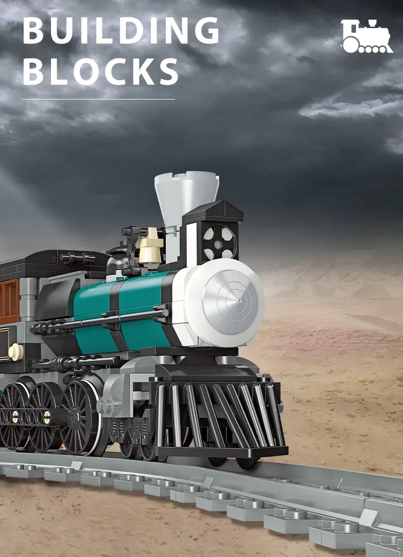 2023 New Arrivals Jiestar Children Diy Construction Steam Train Model ...