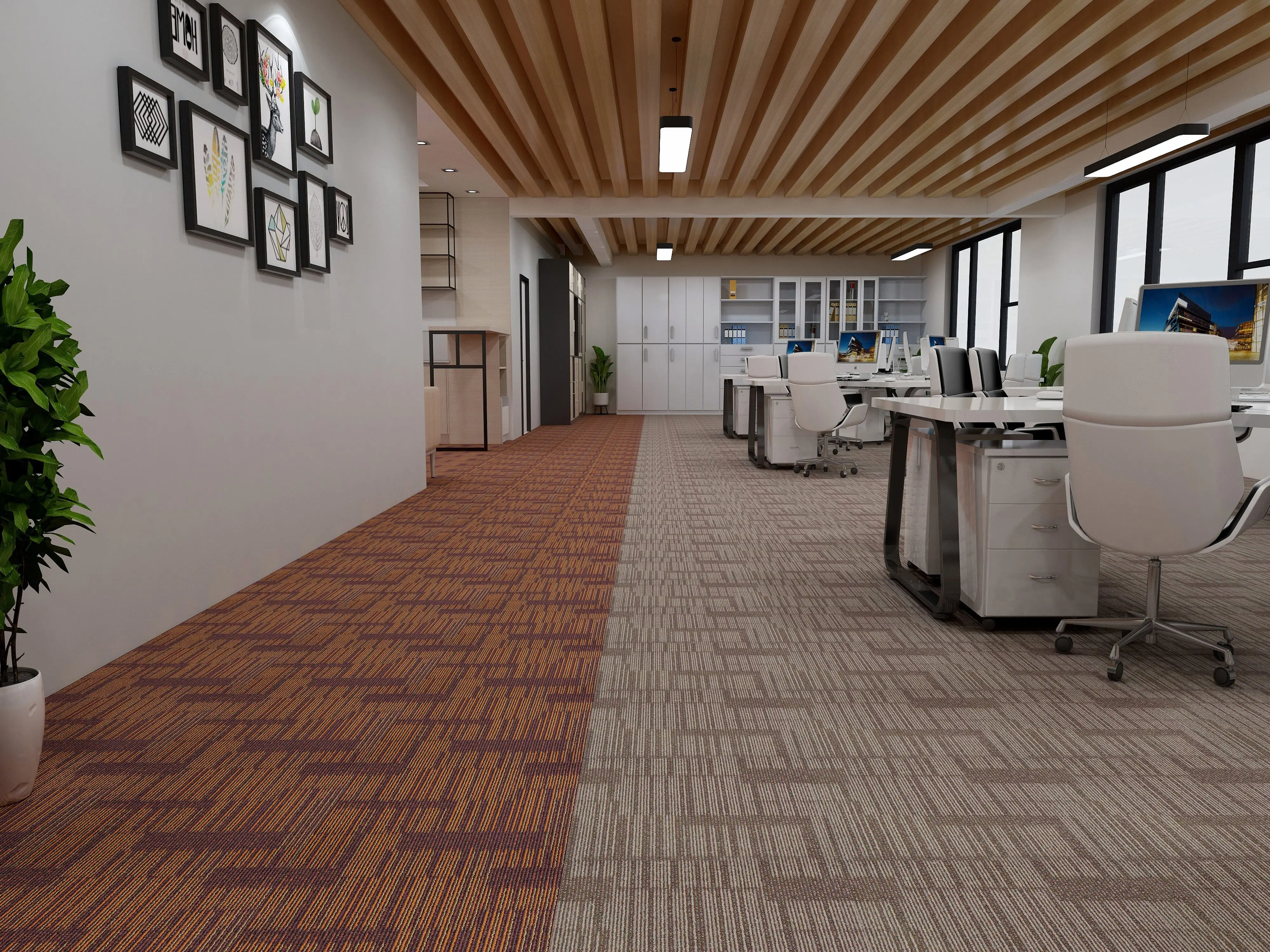 Office Meeting Room Business Creative Design Stripe 50 * 50pvc ...
