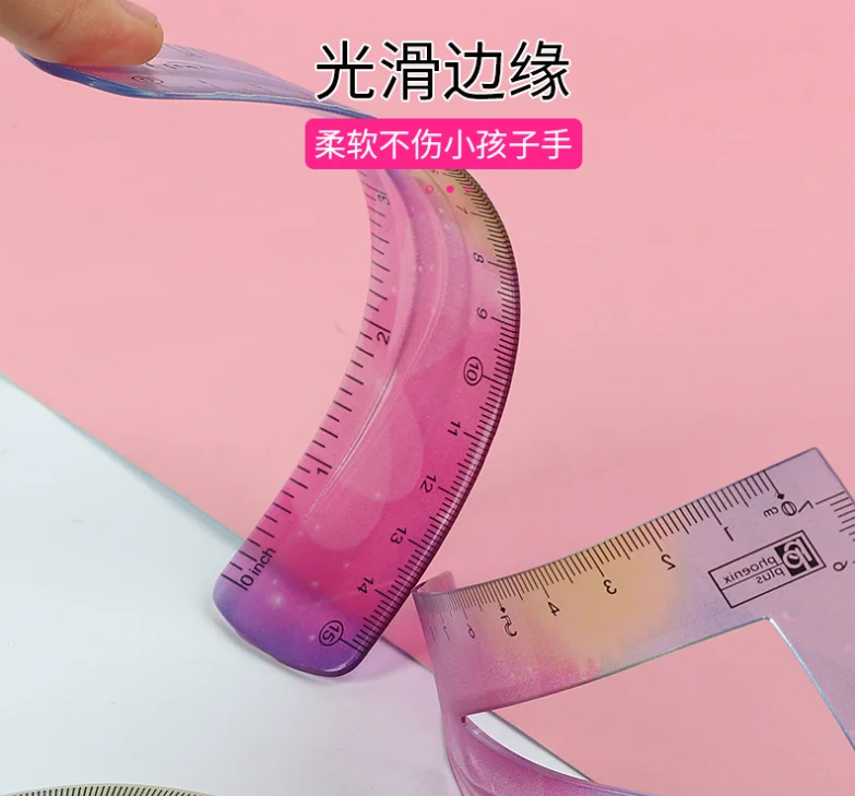 New Products Fancy Color 4pcs Soft Folding Pvc Flexible Geometry Math ...