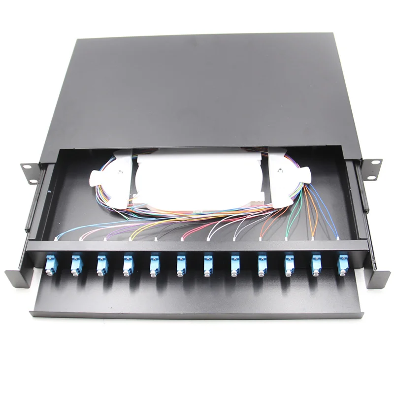 24 Port Sliding Fiber Optic Patch Panel - 19'' 1U ODF