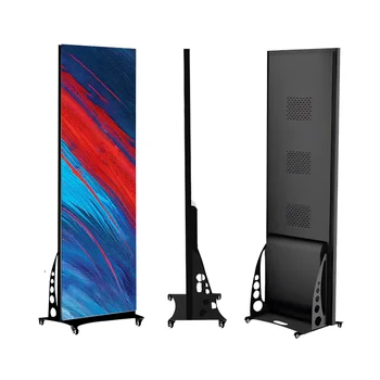 Height Adjustable Portable Indoor Led Poster Wifi Usb Control Standing ...