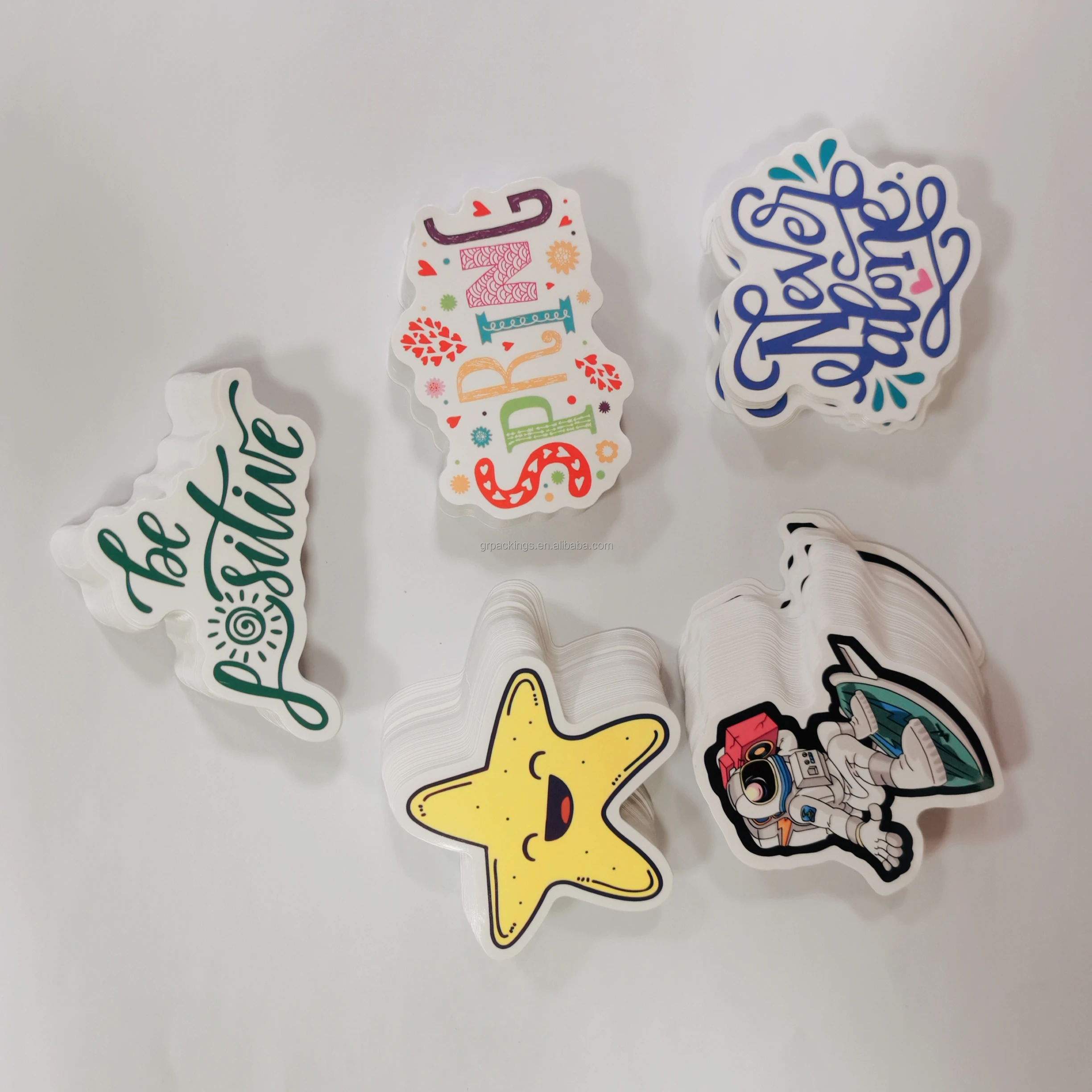 Custom Sticker Printing Waterproof Adhesive Die Cut Sticker Logo Label ...