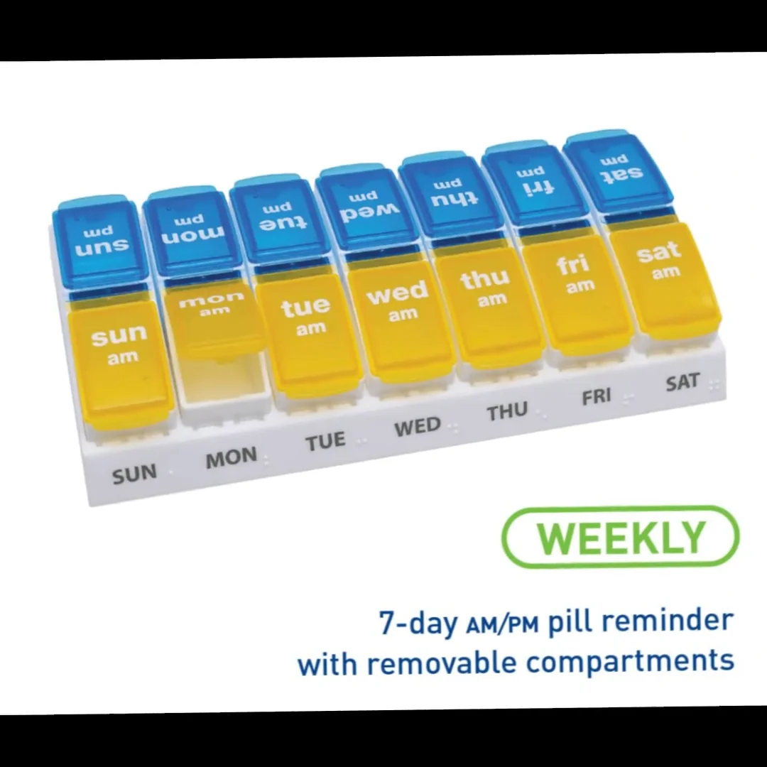 Wholesale Weekly Removable Pill Box Case 7 Days 14 Compartments Plastic ...