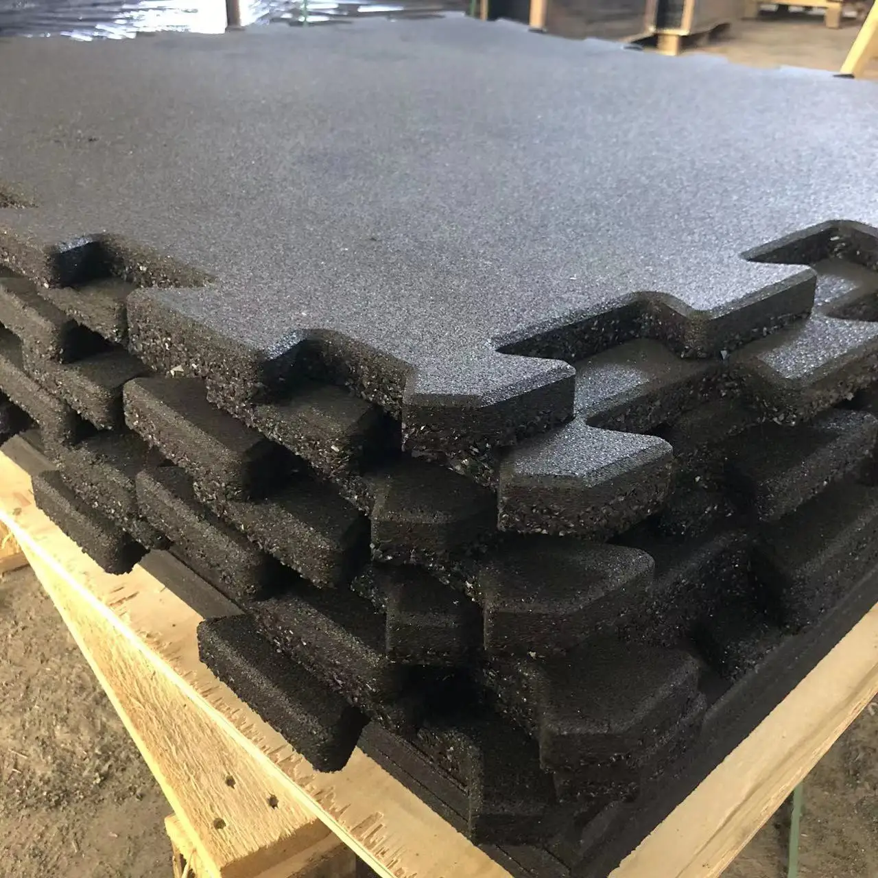 50cm Interlocking Rubber Tiles - Durable Gym Flooring