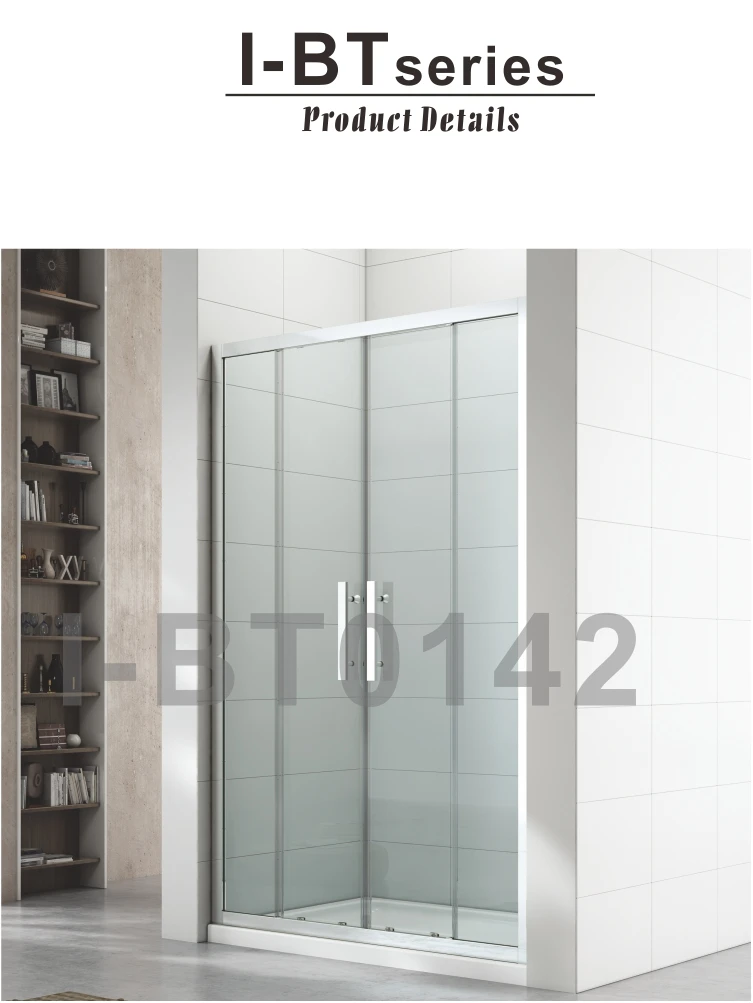 Straight Aluminium Shower Cabin Modern Bathroom Sliding Door Shower ...