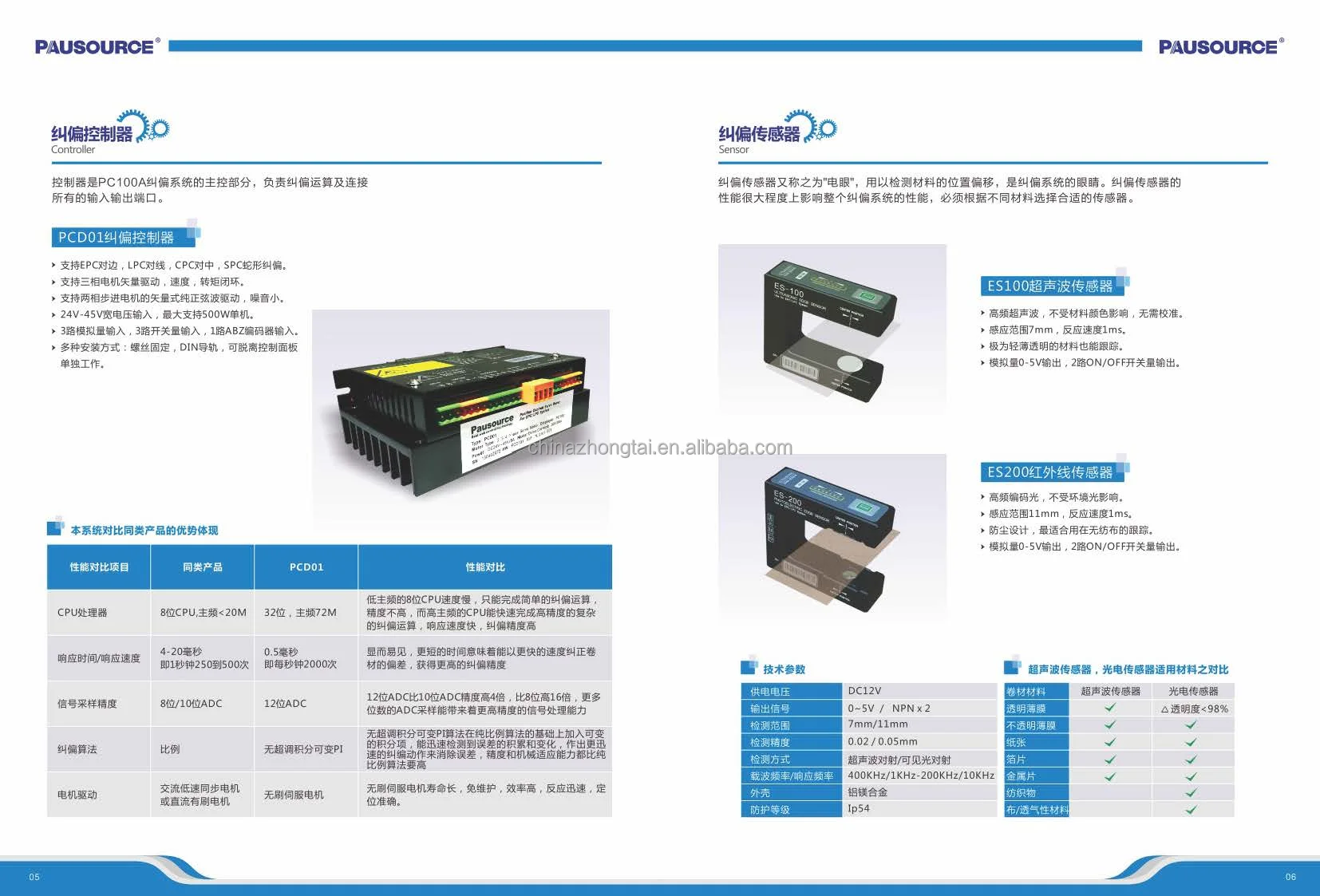 PAUSOURCE Edge Position Control System for Packaging Machines