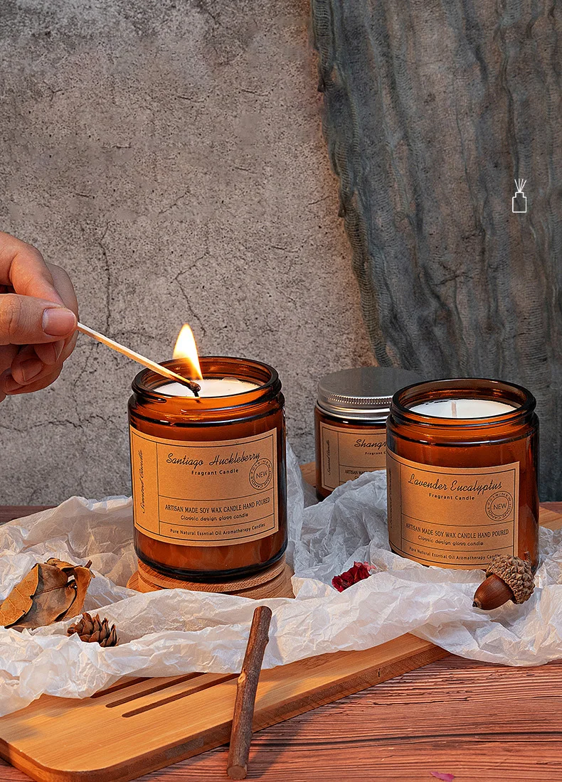 Private Label Custom Lavender Fragrance Candle Wholesale Jar Scented ...